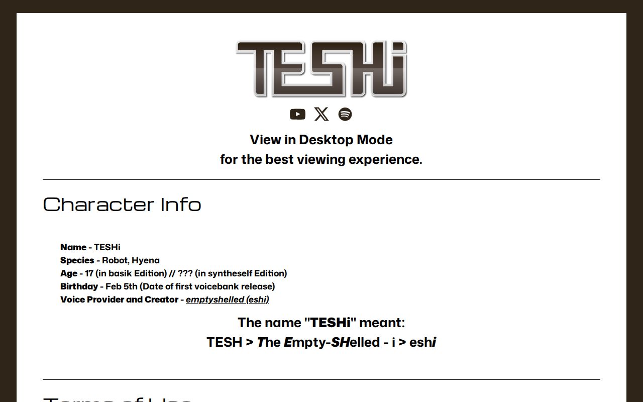 UTAU獣人 • TESHi